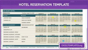 Hotel Reservation Template » EXCELTEMPLATES.org
