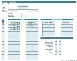 Soccer Team Stats Manager » EXCELTEMPLATES.org