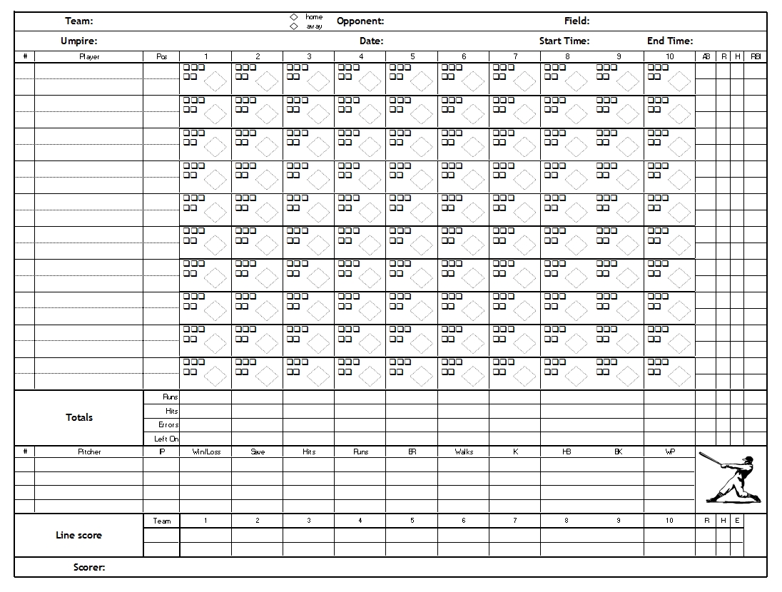 Baseball Scorecard Template EXCELTEMPLATES