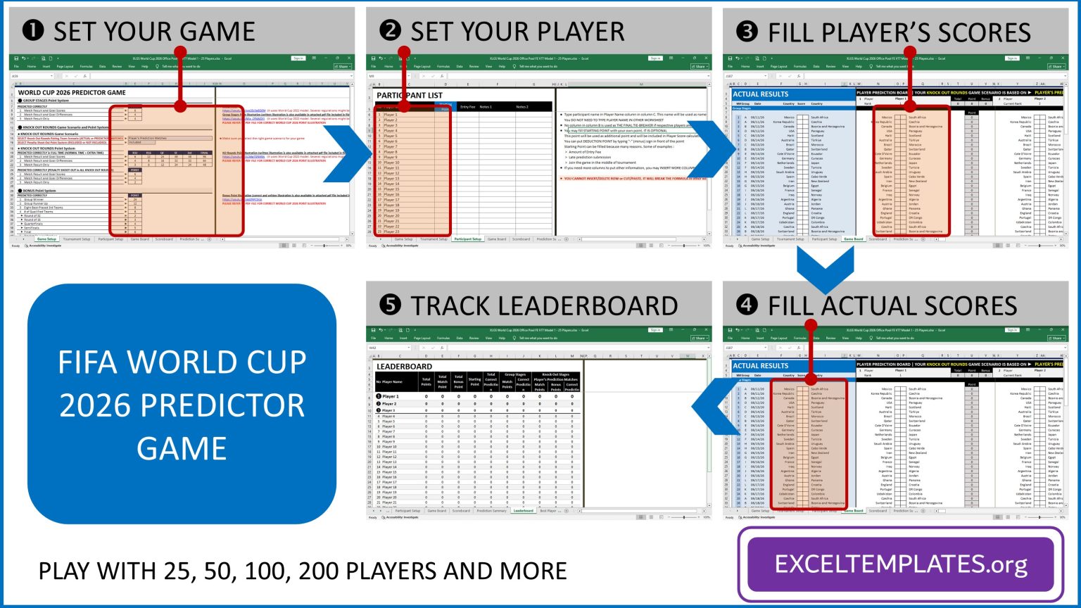 2026 FIFA World Cup Predictor Game Template » EXCELTEMPLATES.org